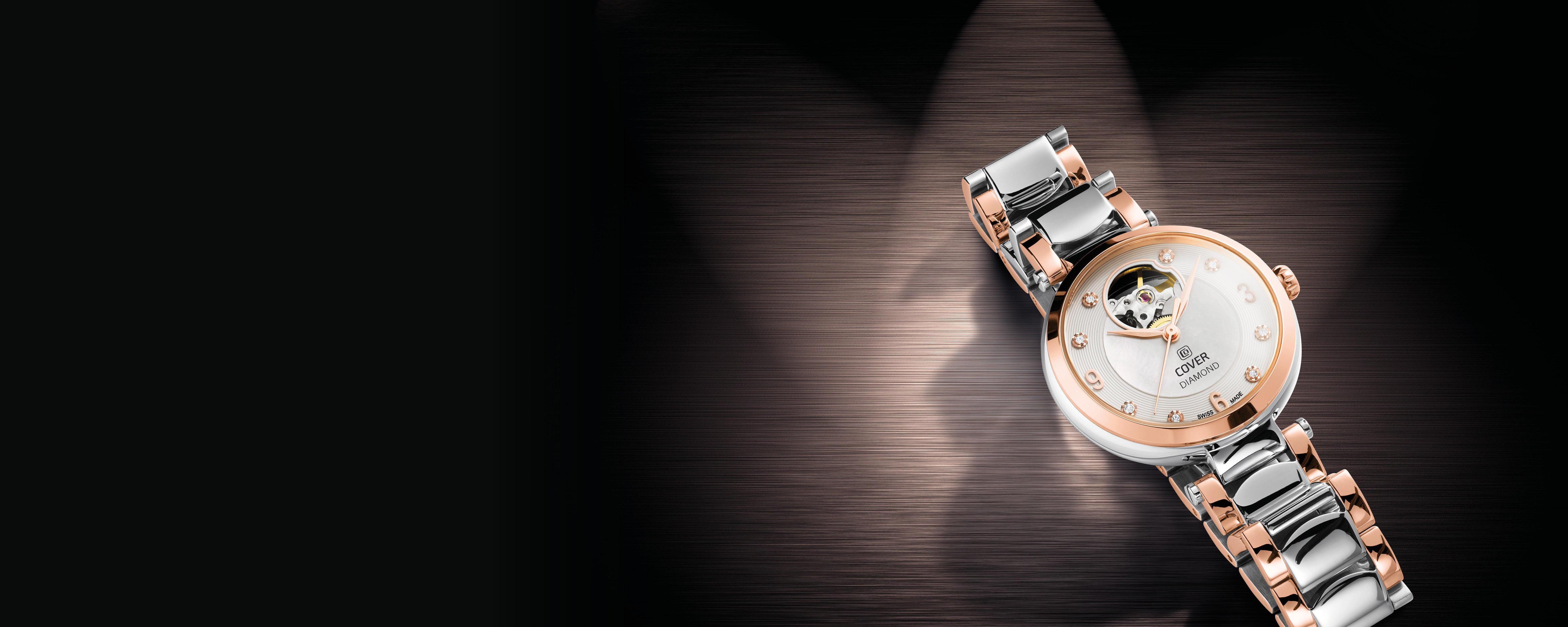 COVER Lady Diamond Open Heart - Swiss Automatic Women's Watch