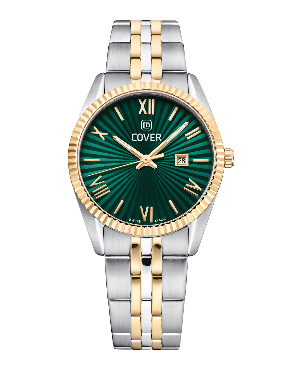 COVER Alston Lady Watch Green, Bicolor Silver Gold – Cover Watches