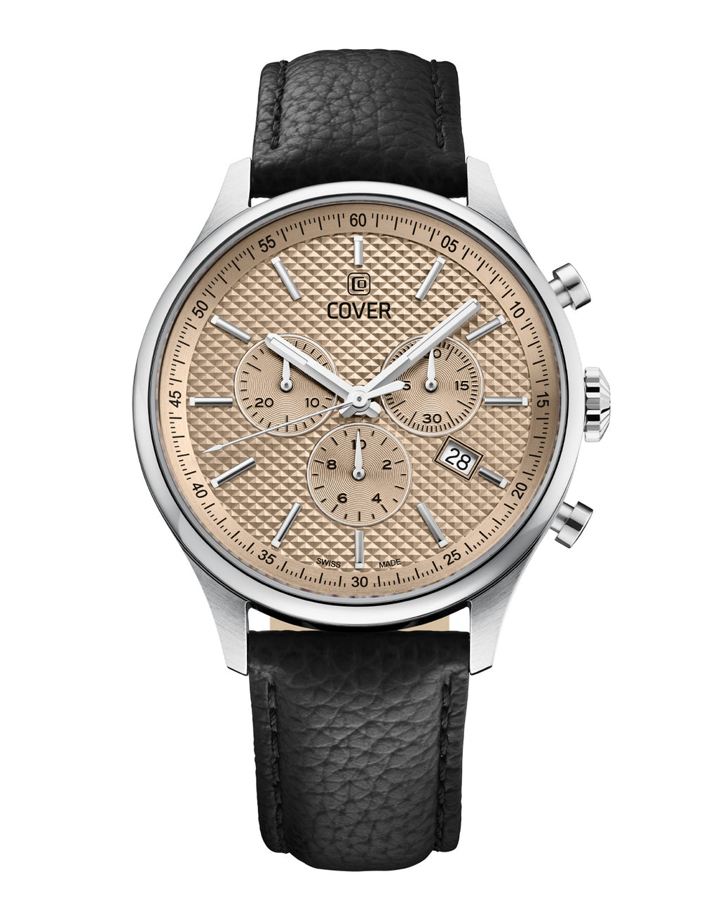 COVER Chapman Chrono II Champagne, Leather Silver – Cover Watches