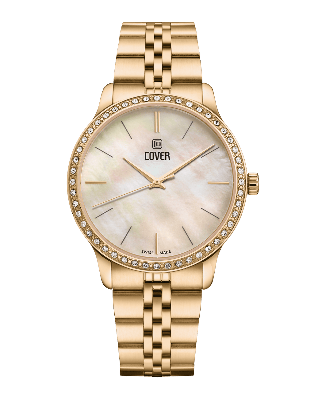 COVER Saraya Crystals Watch White, Gold – Cover Watches
