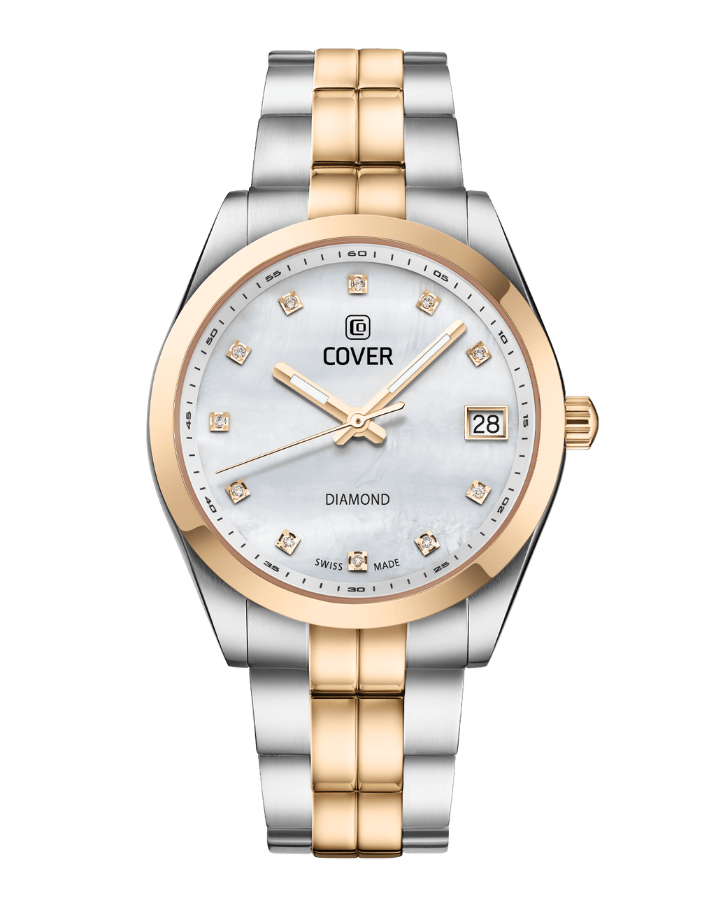 COVER Andara Diamond Watch White Pearl, Bicolor – Cover Watches