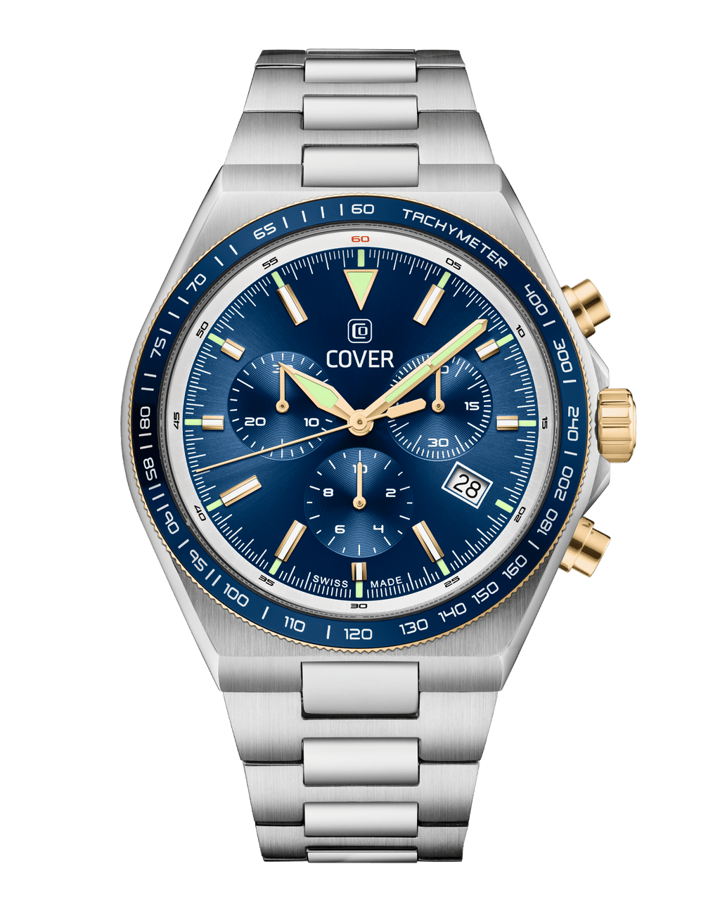 COVER Iconosteel Chrono Watch Blue, Bicolor – Cover Watches